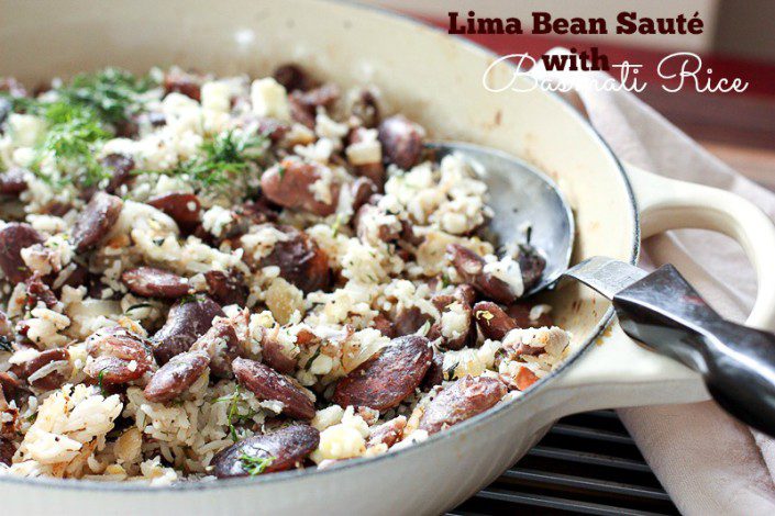 Christmas Lima Bean Sauté with Basmati Rice | Food Confidence