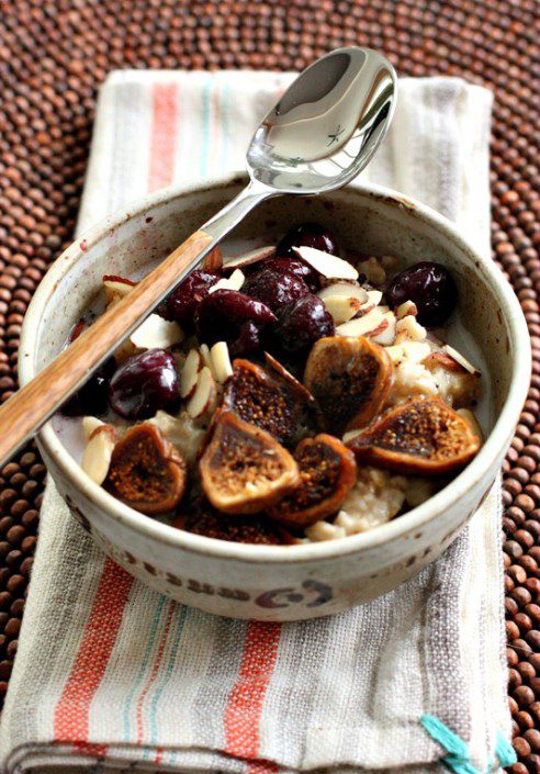 Oatmeal with Dried Figs & Cherries | Food Confidence