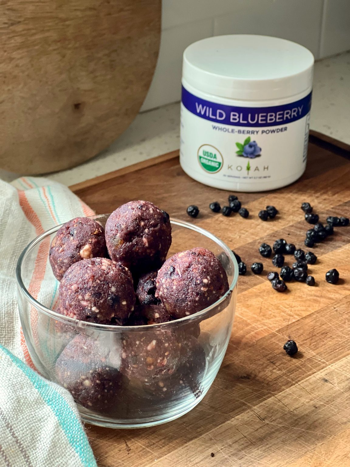 Wild Blueberry Lemon Lavender Energy Balls | Food Confidence
